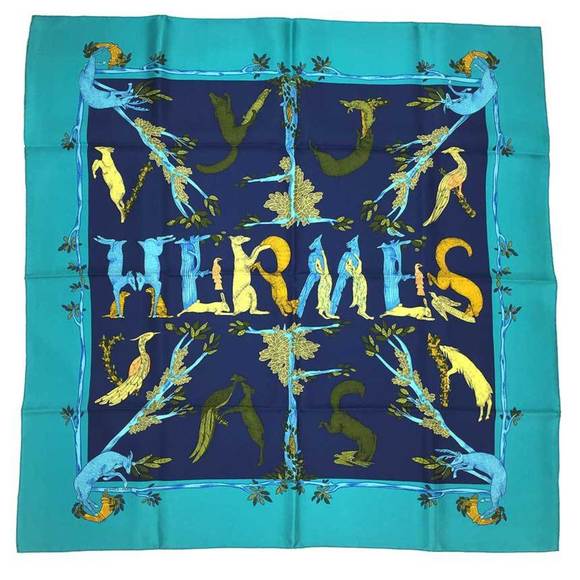 Hermes | Accessories | Hermes Hermes Carre 9 Scarf Muffler Animal ...